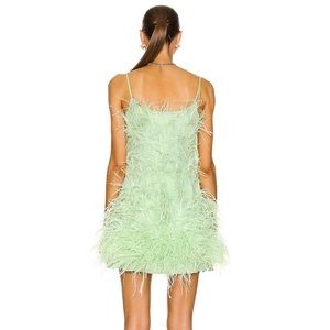 cult gaia | Dresses | Cult Gaia Zariah Green Feather Mini Dress | Poshmark